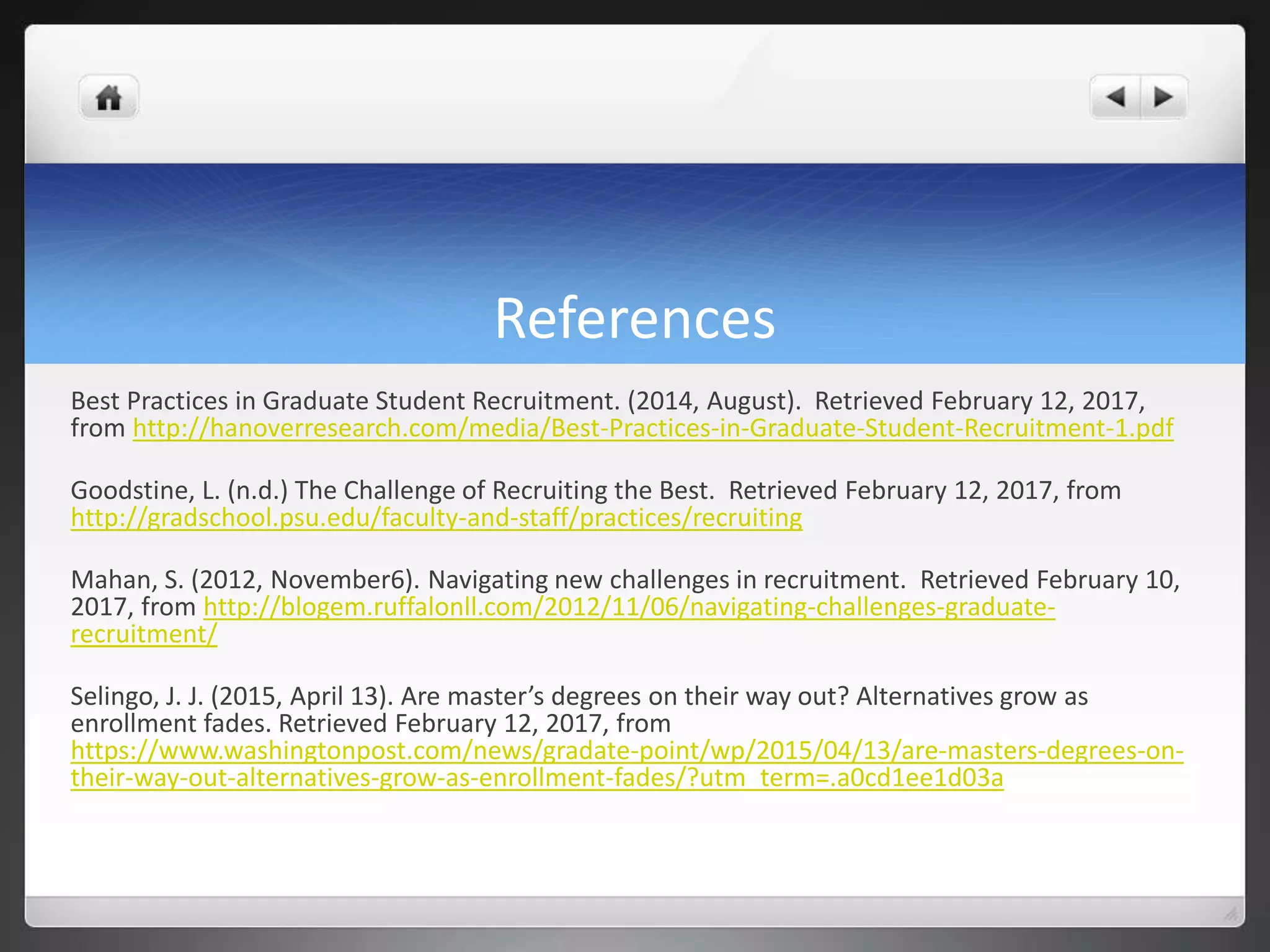 Challenges in Graduate Admissions | PPT