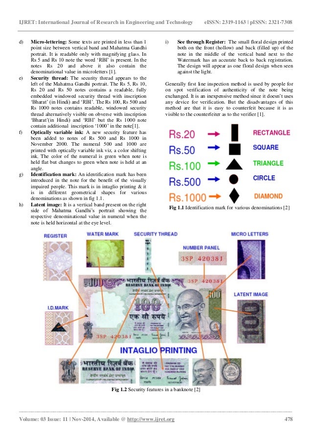 Challenges in indian currency denomination recognition & authenti…