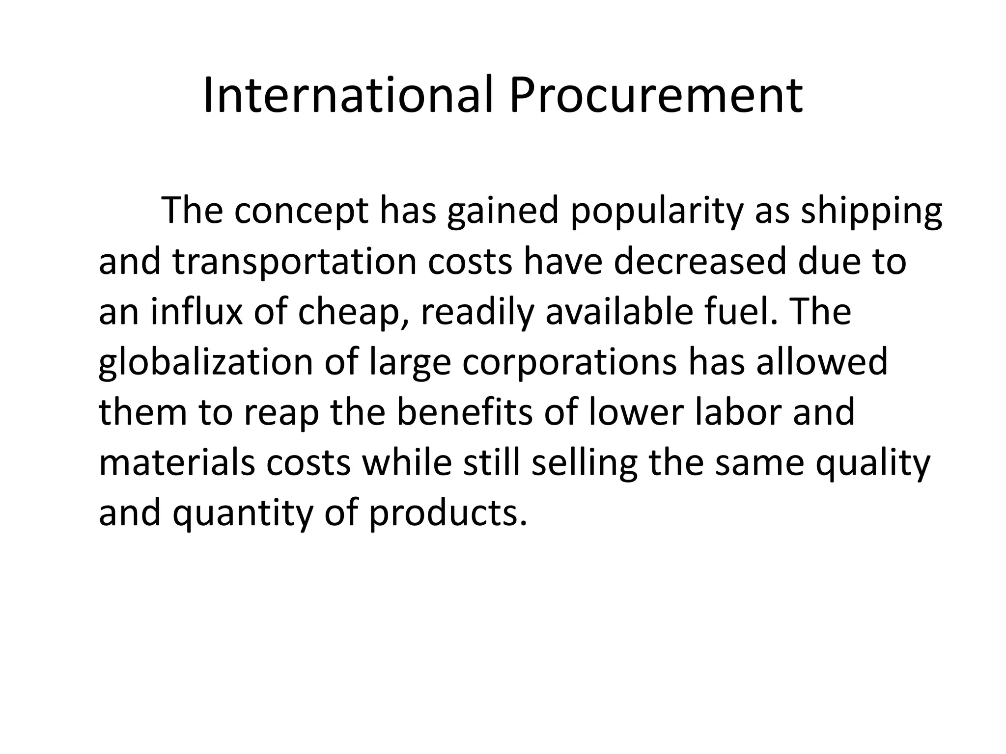 Challenges in international procurement | PPTX