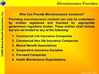 CARD MBA: Challenges in marketing microinsurance products | PPT | Life ...