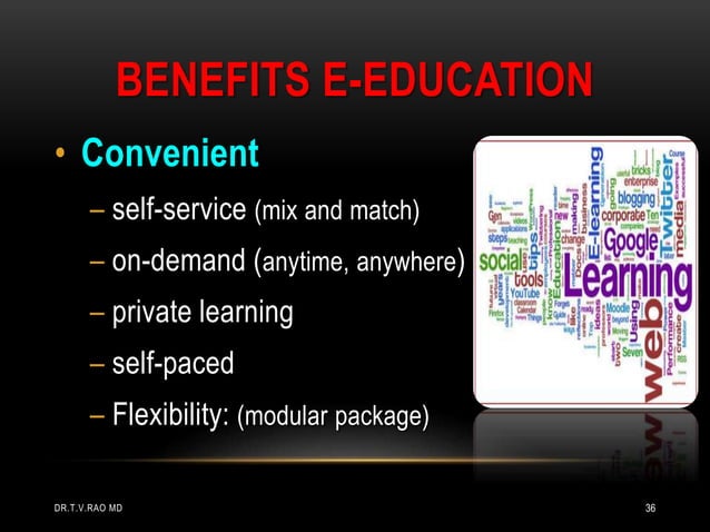 e –learning solutions in medicine by Dr.t.V.Rao MD | PPT