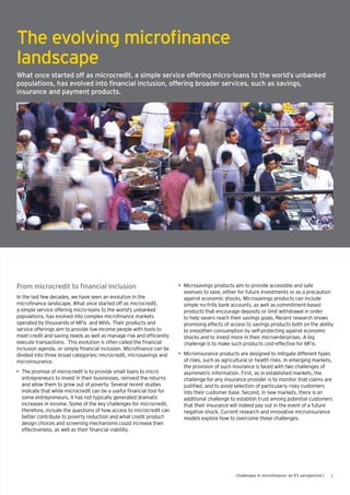Challenges in microfinance | PDF