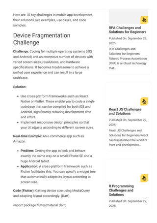 Challenges in Mobile App Developement with Solutions | PDF