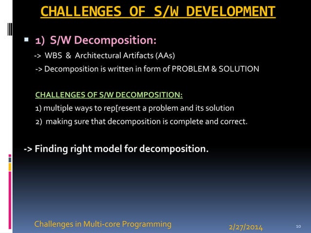 Challenges in multi core programming by Nishigandha Wankhade | PPT