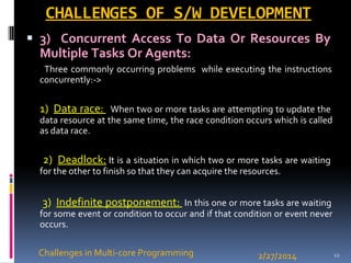Challenges in multi core programming by Nishigandha Wankhade | PPT