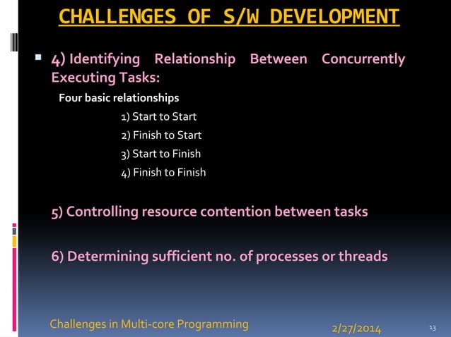 Challenges in multi core programming by Nishigandha Wankhade | PPT