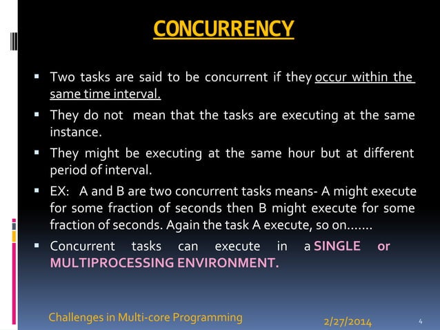 Challenges in multi core programming by Nishigandha Wankhade | PPT