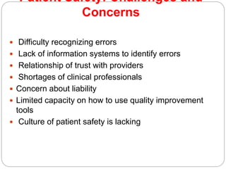 Challenges for nurses in patient safty | PPTX