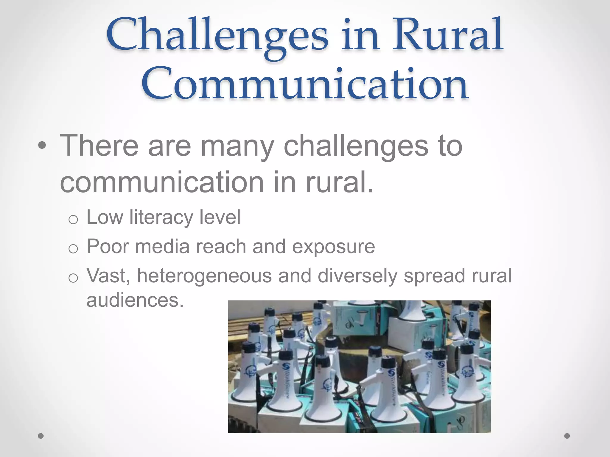 Challenges in rural communication | PPTX
