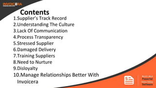 Challenges In Supplier Buyer Relationship Management | PPTX