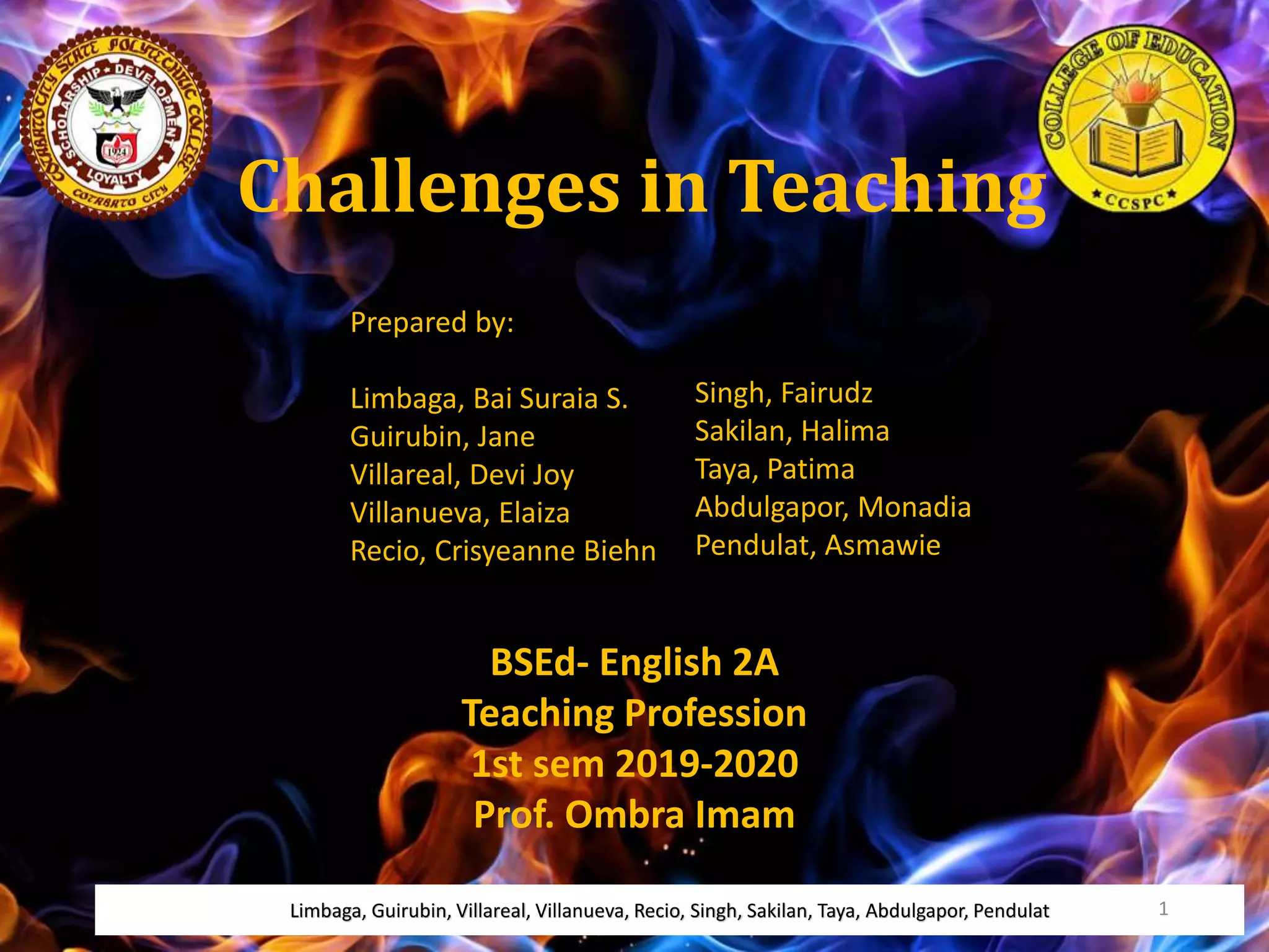 Challenges in Teaching | PPTX