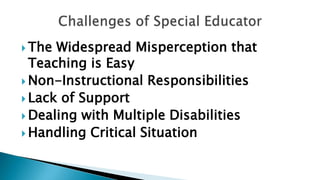 Challenges in teaching Children with Multiple Disabilities | PPTX