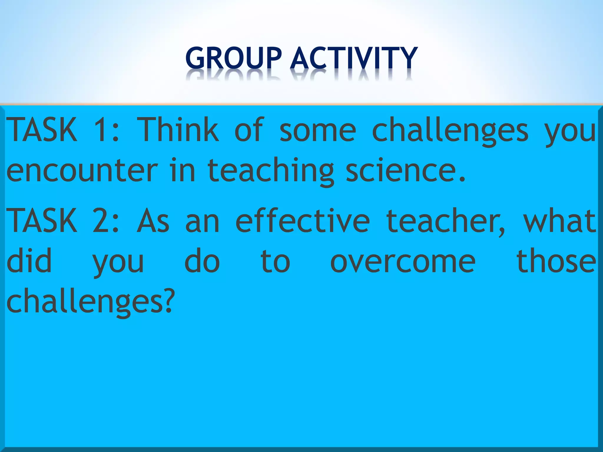 Challenges in Teaching Science in K to 12 | PPTX