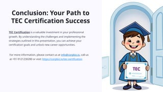 Challenges in TEC Certification and How to Overcome Them_Corpbiz.pptx