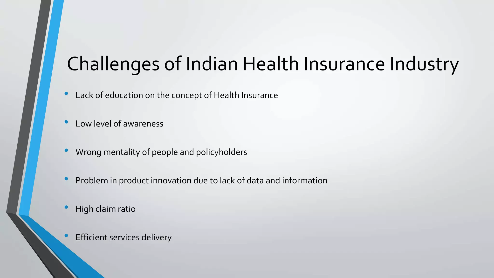 Challenges in Indian Health Insurance Industry | PPTX