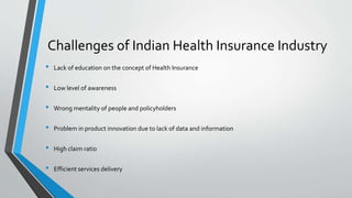 Challenges in Indian Health Insurance Industry | PPTX