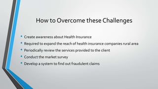 Challenges in Indian Health Insurance Industry | PPTX
