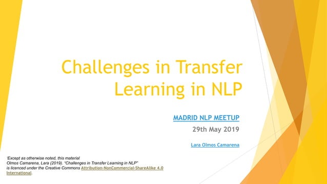 Challenges in transfer learning in nlp | PPT