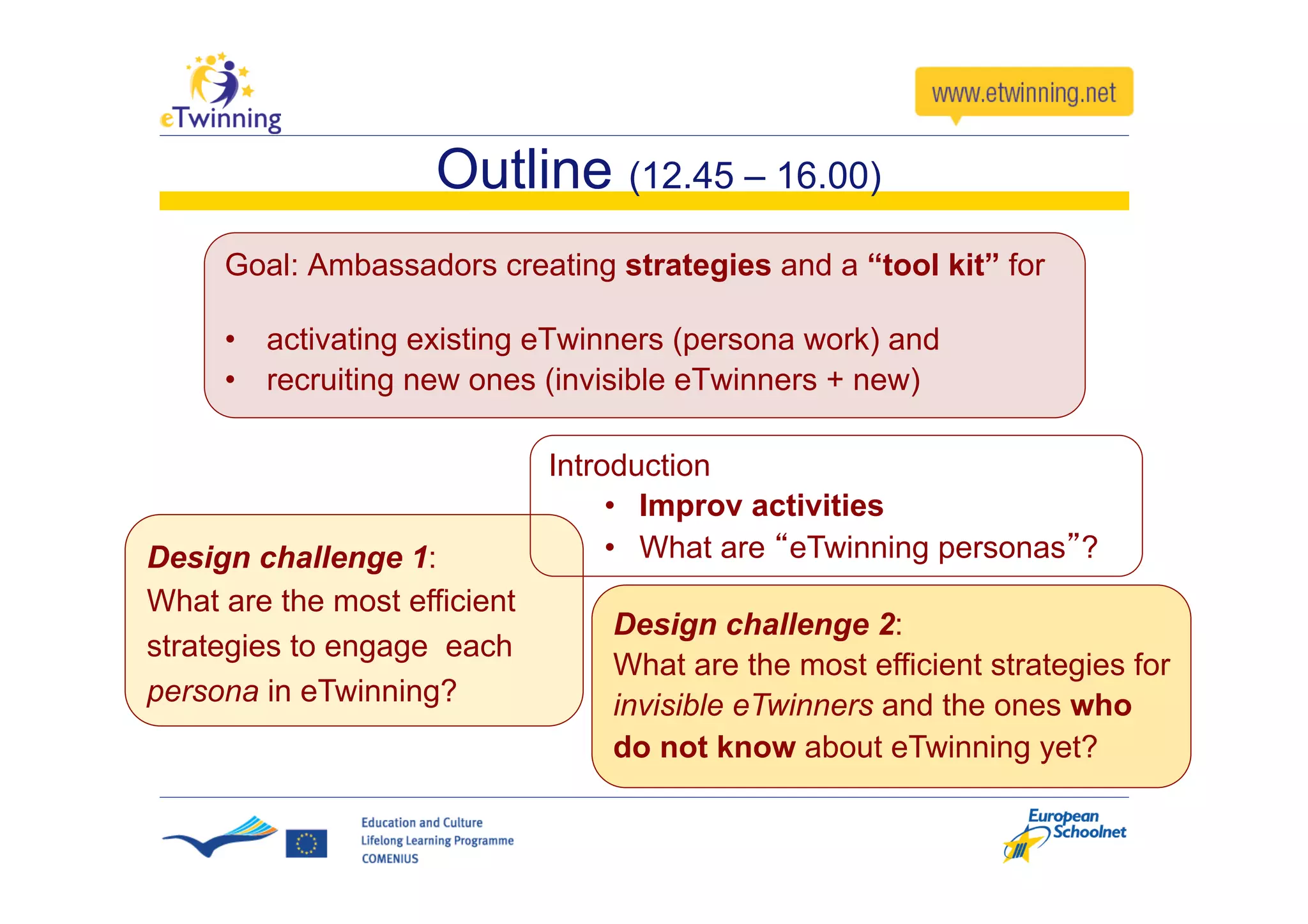 Introduction to Ambassadors eTwinning challenges workshop | PDF