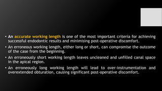 Challenges in working length determination | PPTX