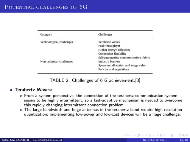 Challenges And Issues In Way To 6g Wireless Communication Pdf Computer Networking Computing