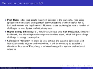 Challenges & issues in way to 6g wireless communication | PDF