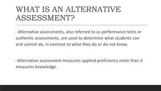 Challenges of Alternative Assessment for Students with Disabilities ...