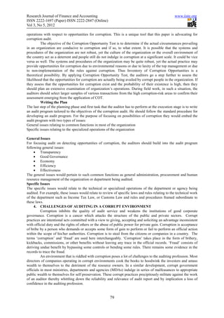 Challenges of auditors and audit reporting in a corrupt environment | PDF