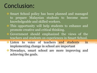 Challenges of building smart school in malaysia | PPT