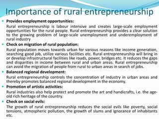 Challenges of entrepreneurship development in rural area and business ...
