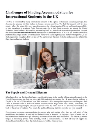 Challenges of Finding Accommodation for Internatio | DOCX
