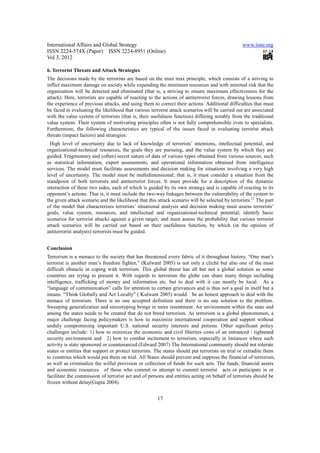 Challenges of global terrorism strategies, dimensions and response in ...