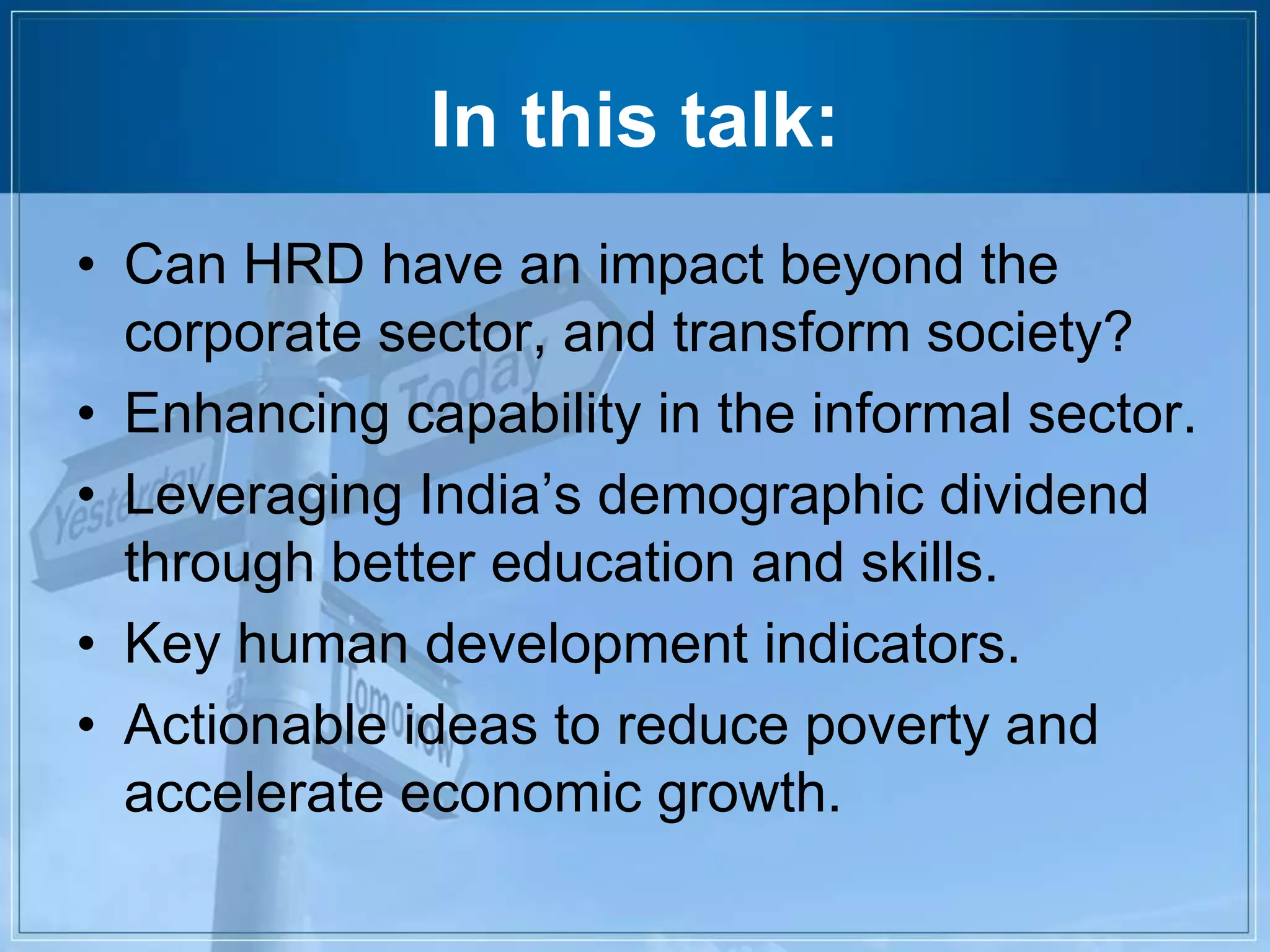 Challenges of hrd in india options priorities | PPT