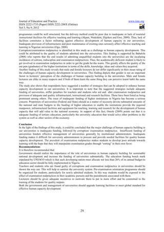 Challenges of human capacity development in federal universities in akwa ibom and cross river ...