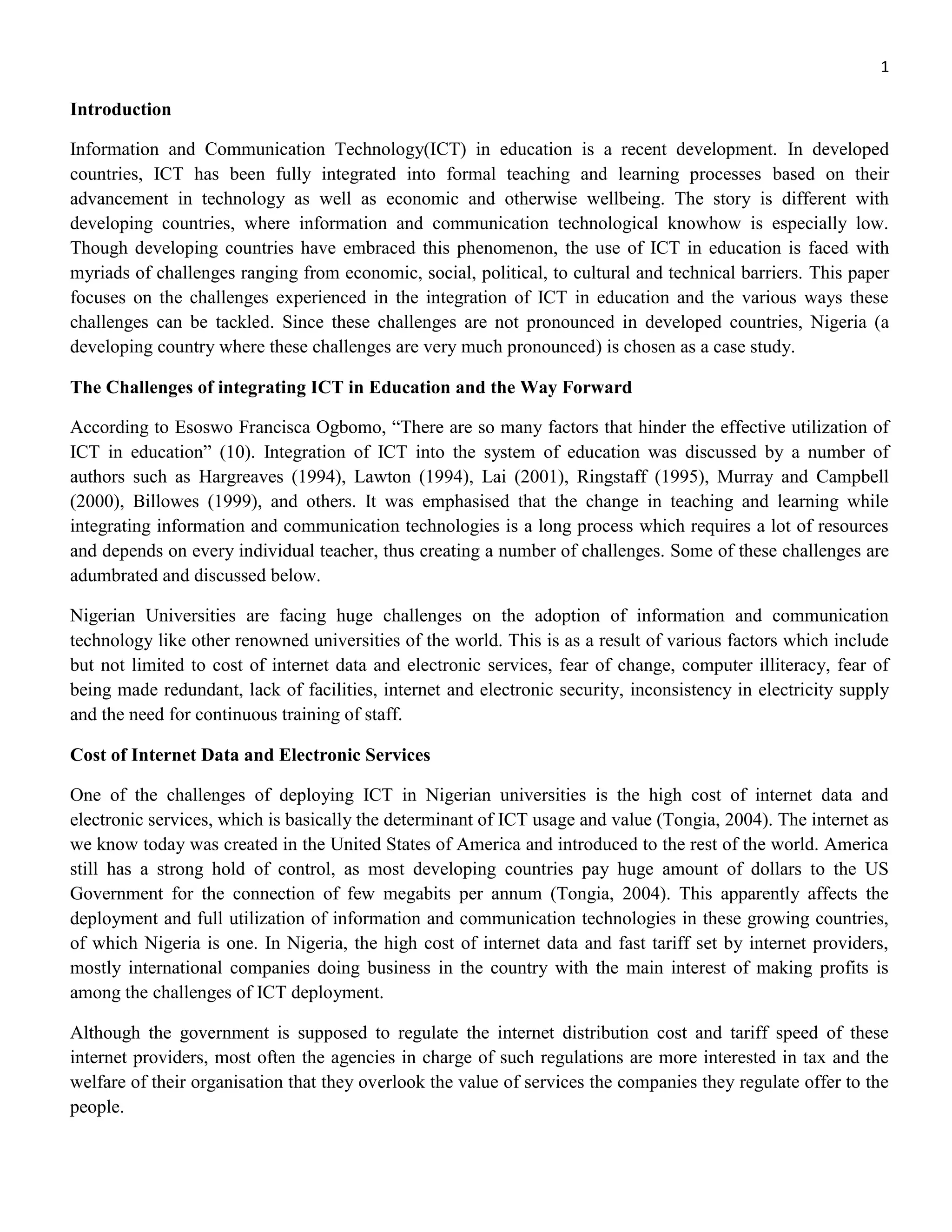 Challenges of Integrating ICT in Education and the Way Forward(1).docx