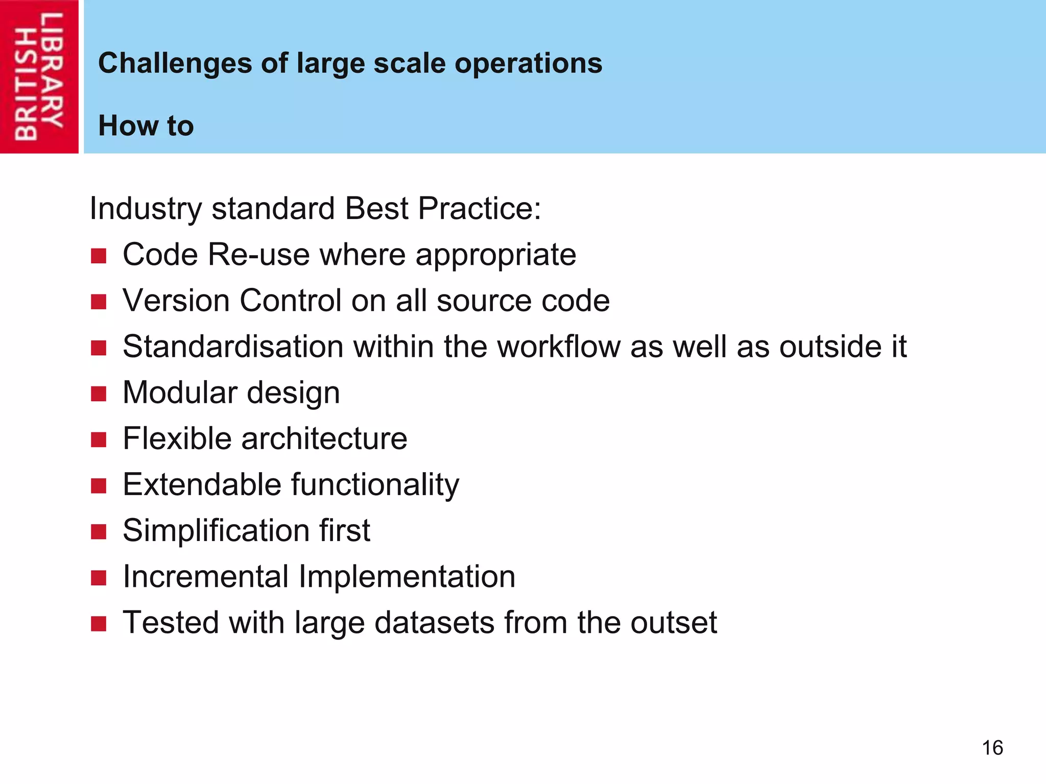 Challenges of large scale operations | PPTX