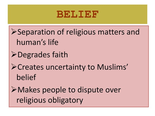 Challenges of Secularism to the Muslims | PPT