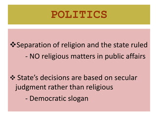 Challenges of Secularism to the Muslims | PPT