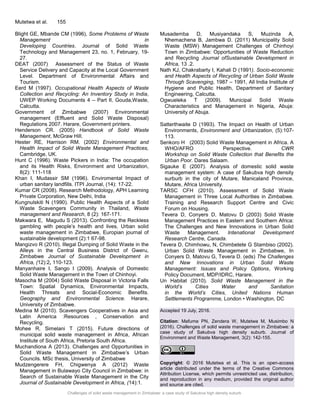 Challenges of solid waste management in zimbabwe a case study of ...