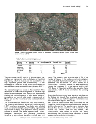 Challenges of solid waste management in zimbabwe a case study of ...