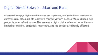 Challenges of Technology Growth and Digital Inequality in India | PDF