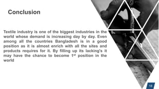 Challenges of textile industry and ways to resolve | PPTX