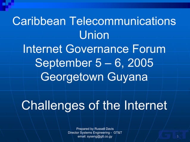 Challenges of the internet russell davis gtt | PDF