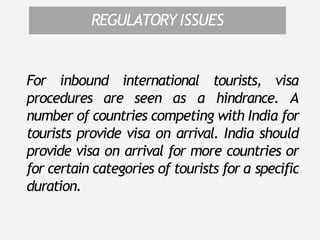 Challenges of tourism in india | PPTX