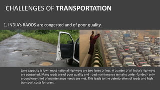 Challenges of Transportation in India | PPTX