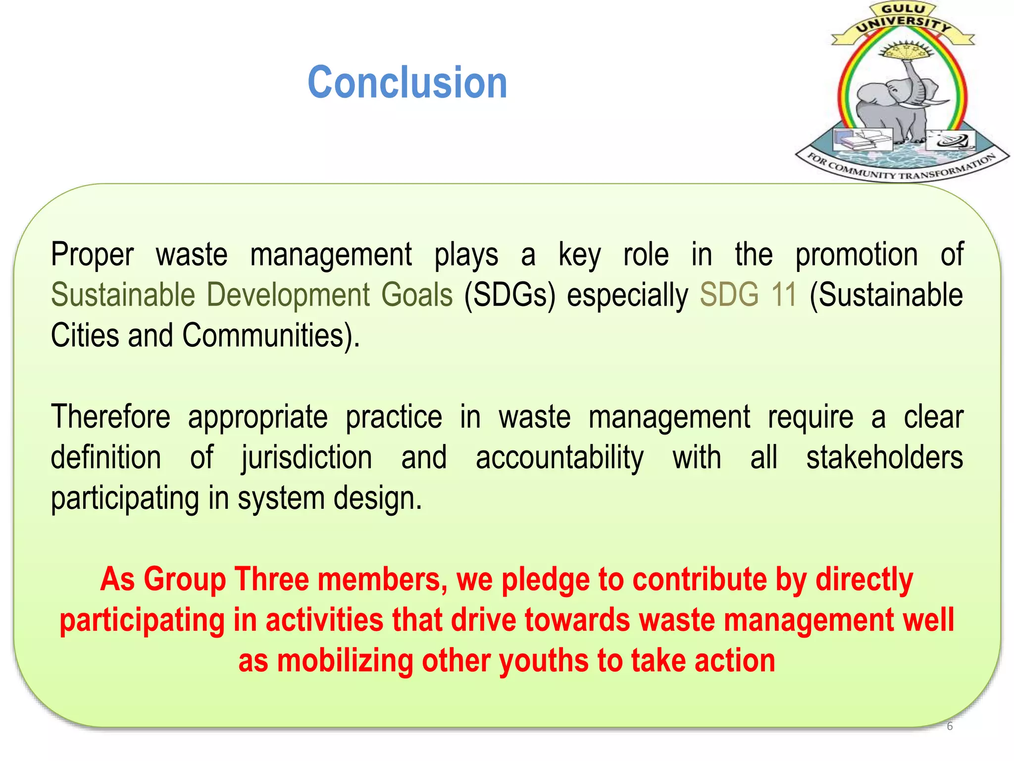 Challenges & possibe solutions to waste management | PPTX
