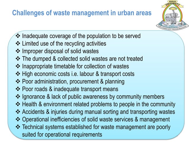 Challenges & possibe solutions to waste management | PPTX