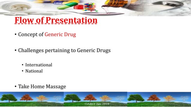 Generic Drug;International & National Challenges | PPTX