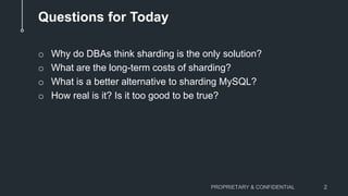 Tech Talk Series, Part 2: Why is sharding not smart to do in MySQL? | PPTX | Databases ...