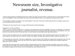 Challenges to journalism today | PPTX